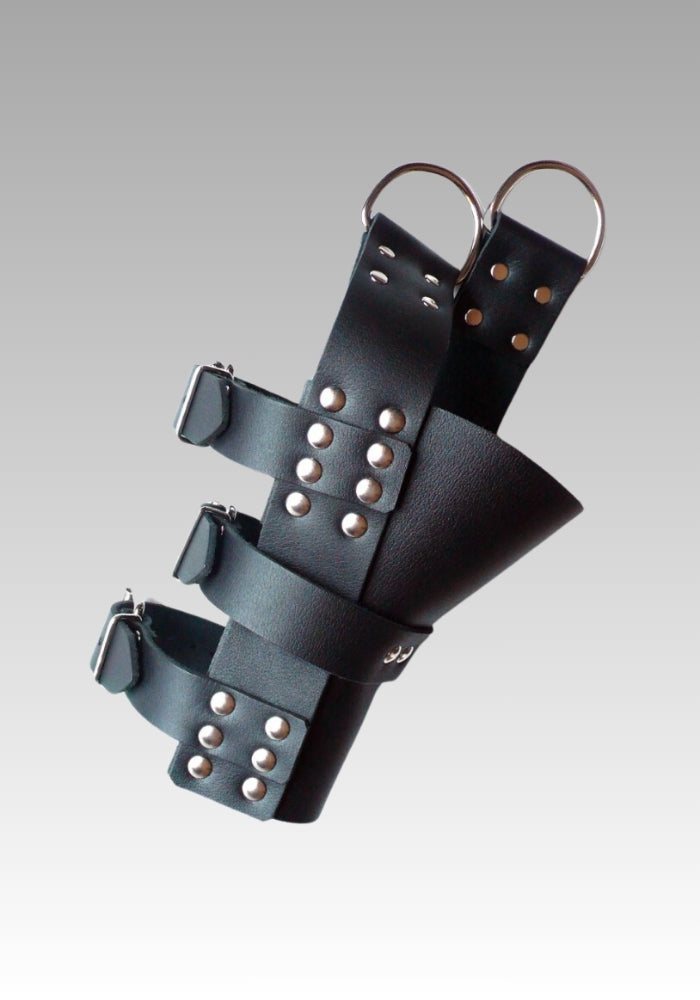 Leather Boot Suspension Cuffs - BDSM Bondage Restraint Gear